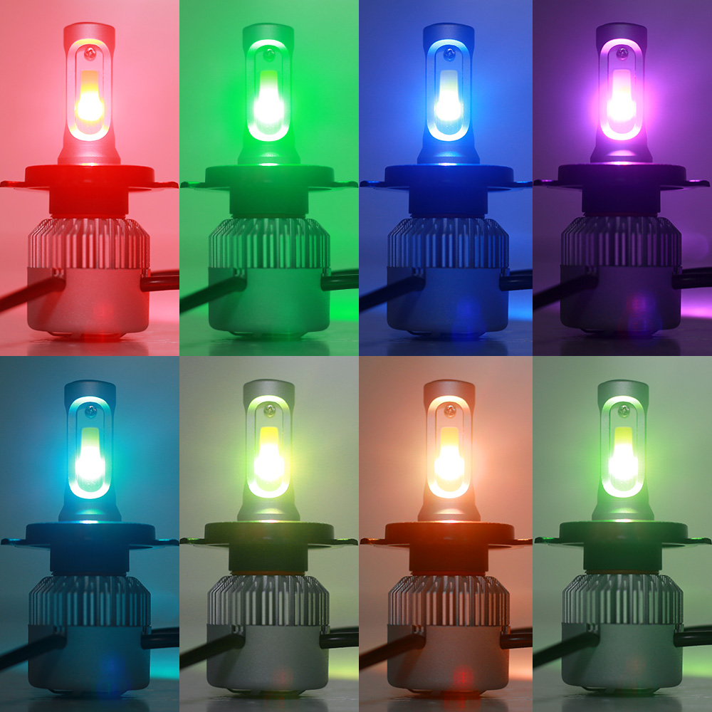 New Super Bright RGB Cob Led Car Headlight Bulbs Kit-LED汽車燈 | 汽車改裝燈泡 ...