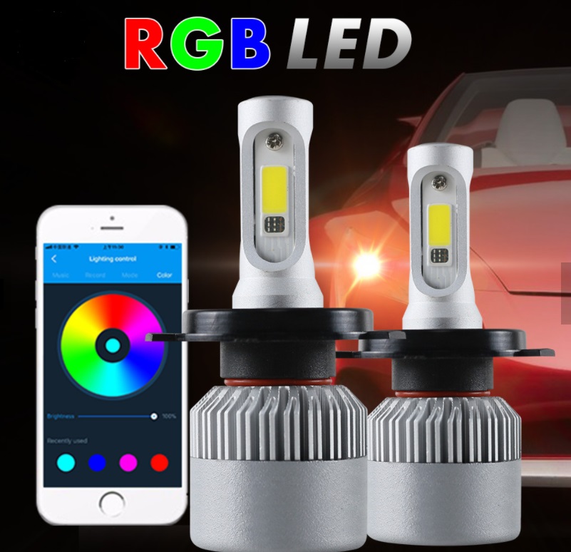 New Super Bright RGB Cob Led Car Headlight Bulbs Kit-LED汽車燈 | 汽車改裝燈泡 ...